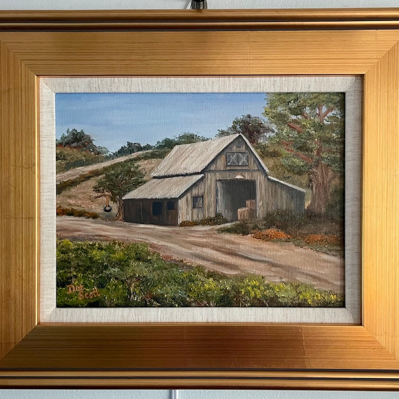Barn Oil Painting Etsy