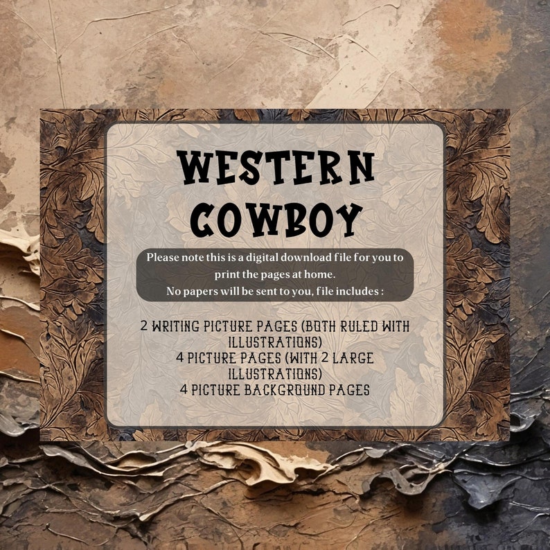 Printable Western Cowboy Journal Kit Signature No. 3 a Wild West Junk ...