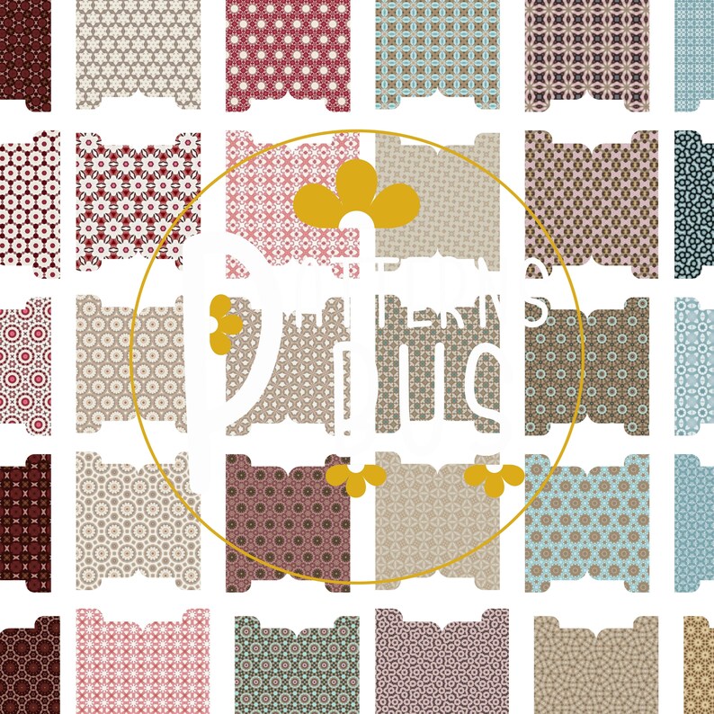 Printable Tabs in 108 Colourful Patterns for Bullet Journal, Patterned ...