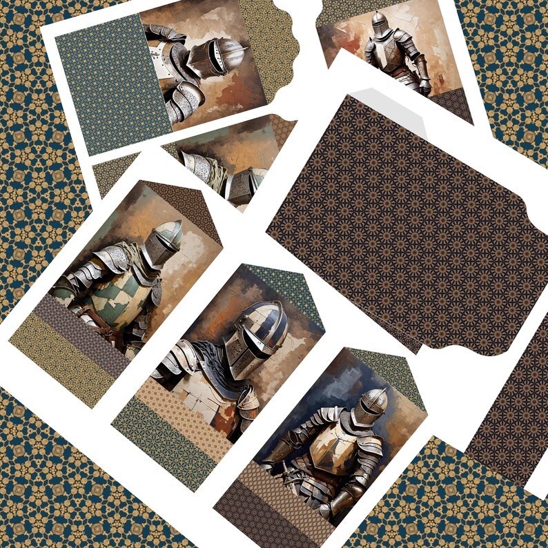 Printable Medieval Junk Journal Kit With Ephemera Templar Medieval ...