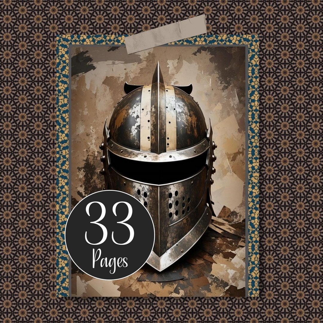 Printable Medieval Junk Journal Kit With Ephemera Templar Medieval ...