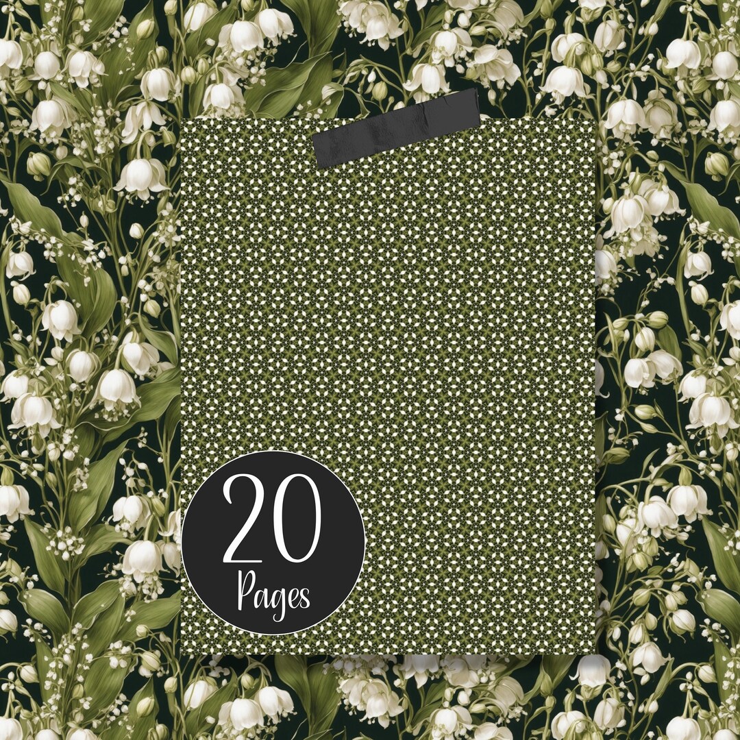 Printable Digital Paper Lily of the Valley, Floral and Complementary ...