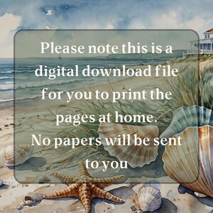 Coastal Beach and Sea Digital Paper Pack, Vintage Themed Digital ...