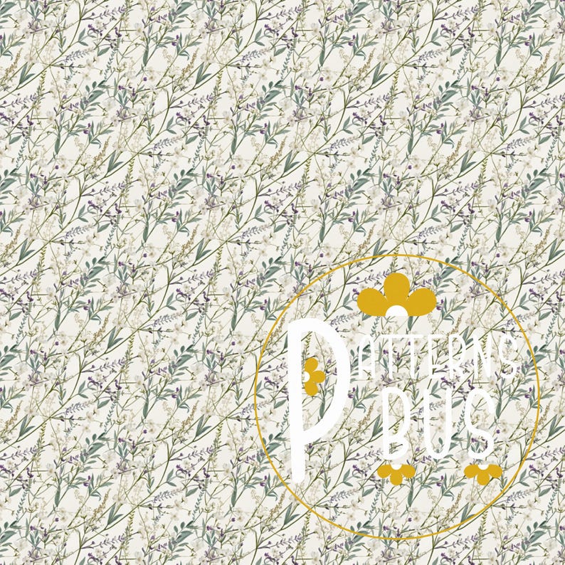 Floral Digital Paper Pack, Meadow Flowers, Scrapbooking (instant ...