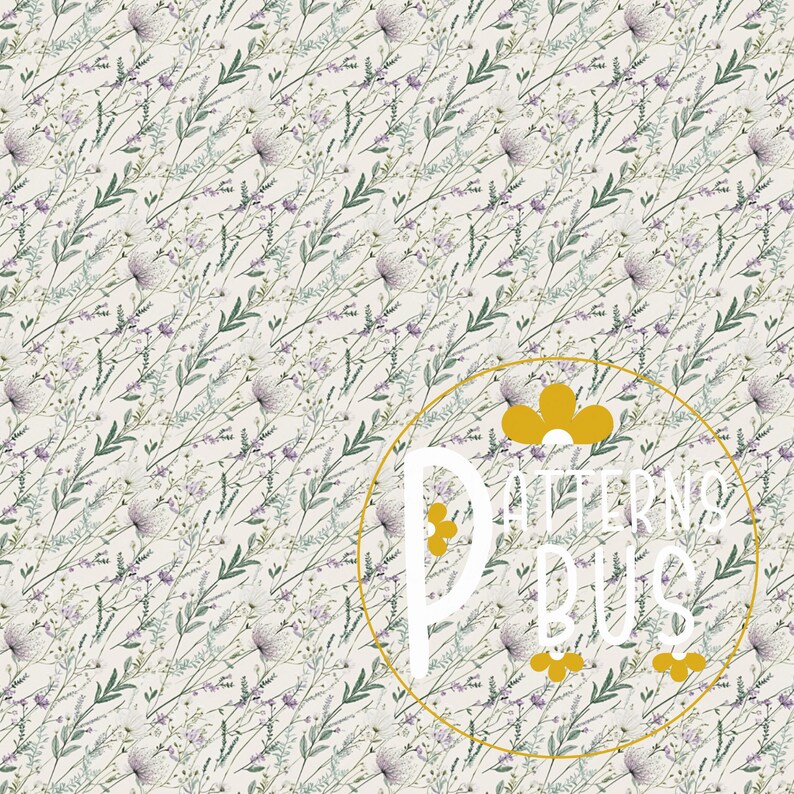 Floral Digital Paper Pack, Meadow Flowers, Scrapbooking (instant ...