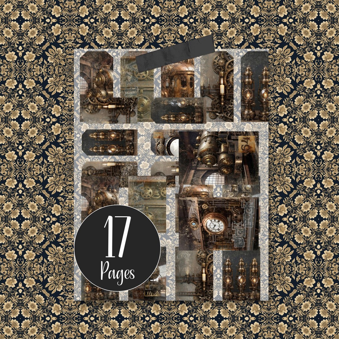 Printable Steampunk Journal Cards Ephemera for Junk Journals Digital ...