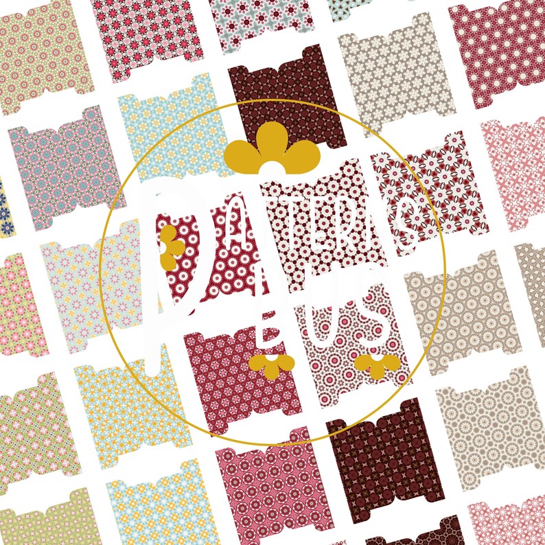 Printable Tabs in 108 Colourful Patterns for Bullet Journal, Patterned ...