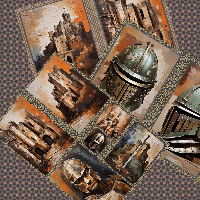 Printable Medieval Junk Journal Kit With Ephemera Templar Medieval ...