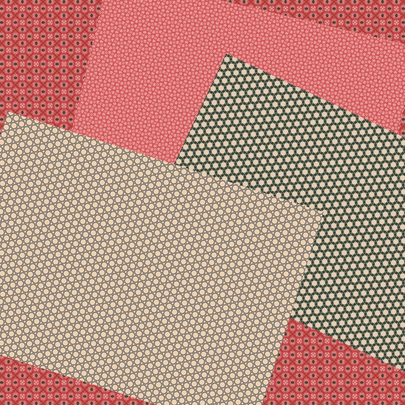 Printable Digital Paper Shabby Rose, Floral and Complementary ...