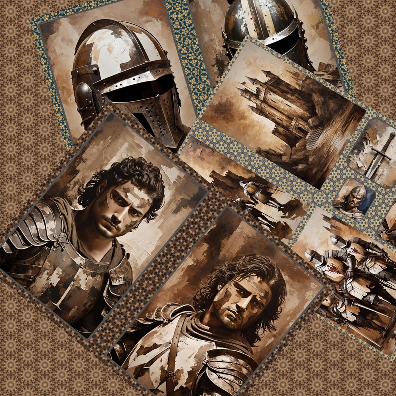 Printable Medieval Junk Journal Kit With Ephemera Templar Medieval ...