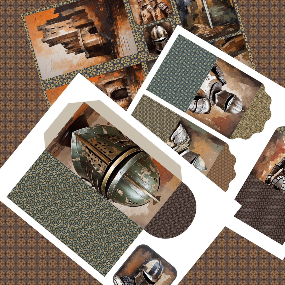 Printable Medieval Junk Journal Kit With Ephemera Templar Medieval ...