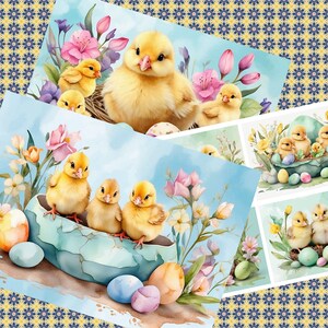 Printable Easter Journal Pages and Journal Cards, Easter Chicks Plus ...
