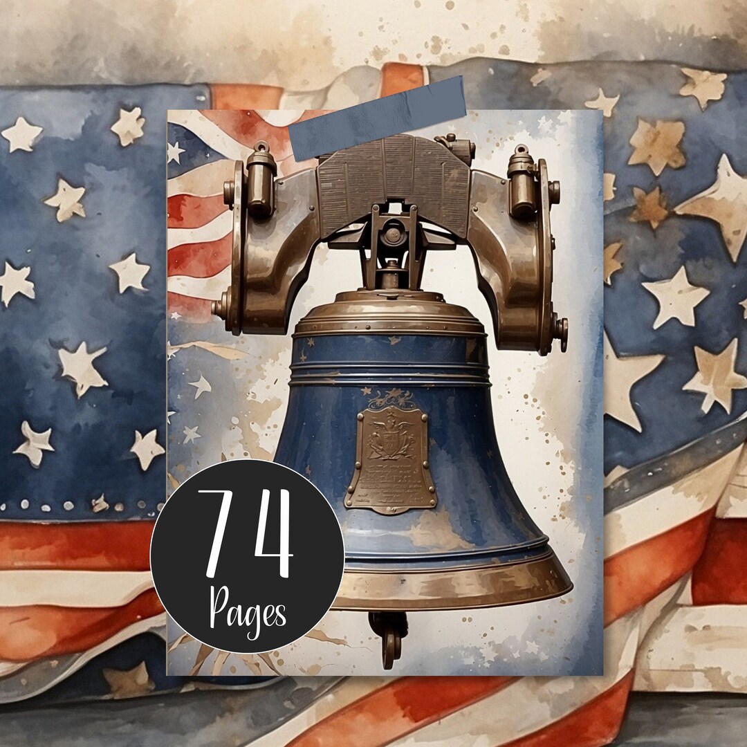 4th July Junk Journal Kit, American Journal Pages, Independence Day ...