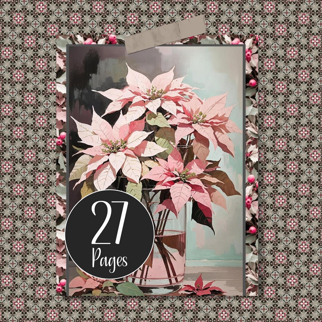 Festive Christmas Journal Pages in Sage Green & Pink Printable ...