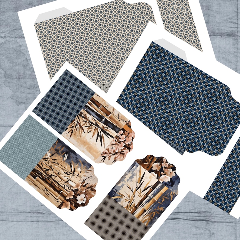 Japan Sepia Envelopes – Printable Junk Journal Paper (digital Download ...