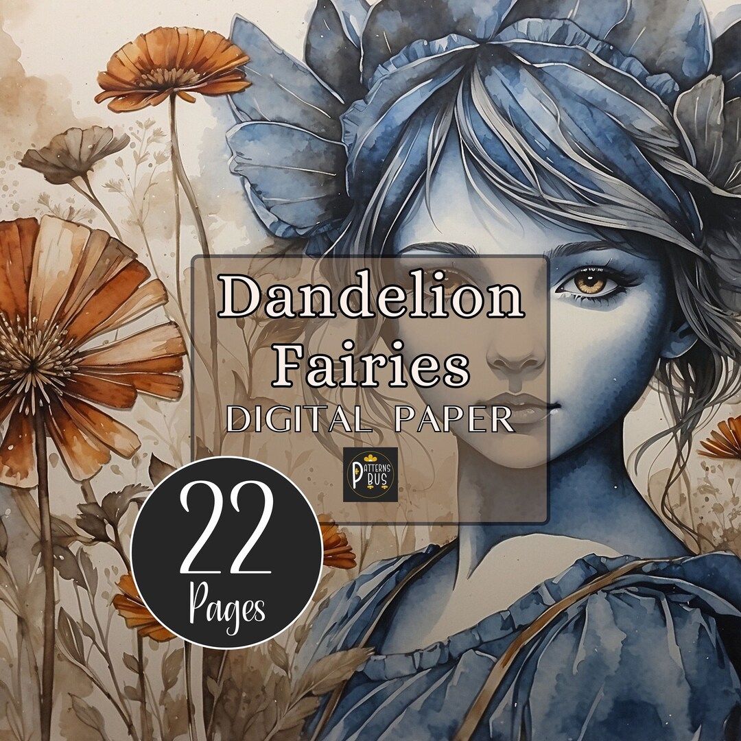 Dandelion Fairies Journal Pages, Flower Fairy Paper for Junk Journals ...