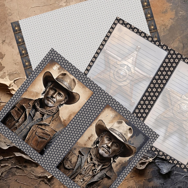 Printable Western Cowboy Journal Kit Signature No. 3 a Wild West Junk ...