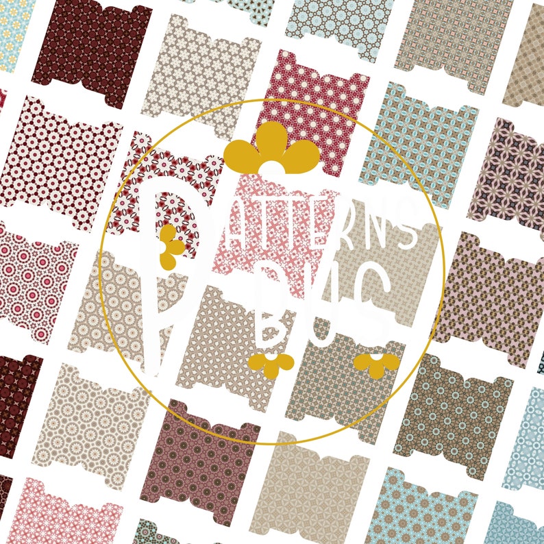 Printable Tabs in 108 Colourful Patterns for Bullet Journal, Patterned ...