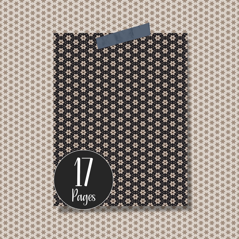 Western Cowboy Background Pages 17 Digital Papers for Junk Journal ...