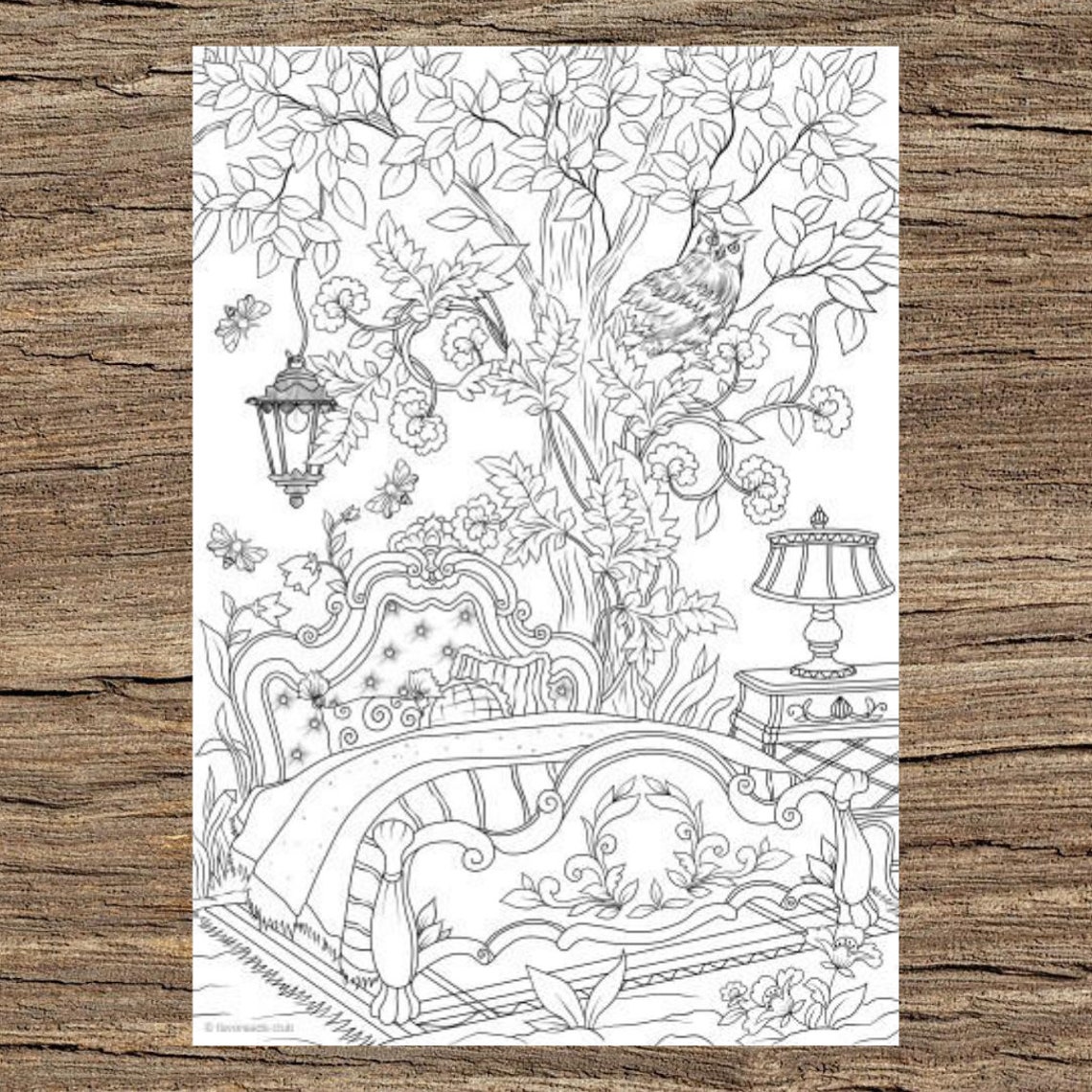 Treasure Map Printable Adult Coloring Page From Favoreads - Etsy
