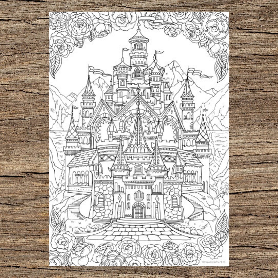 Castle Coloring Pages Adults