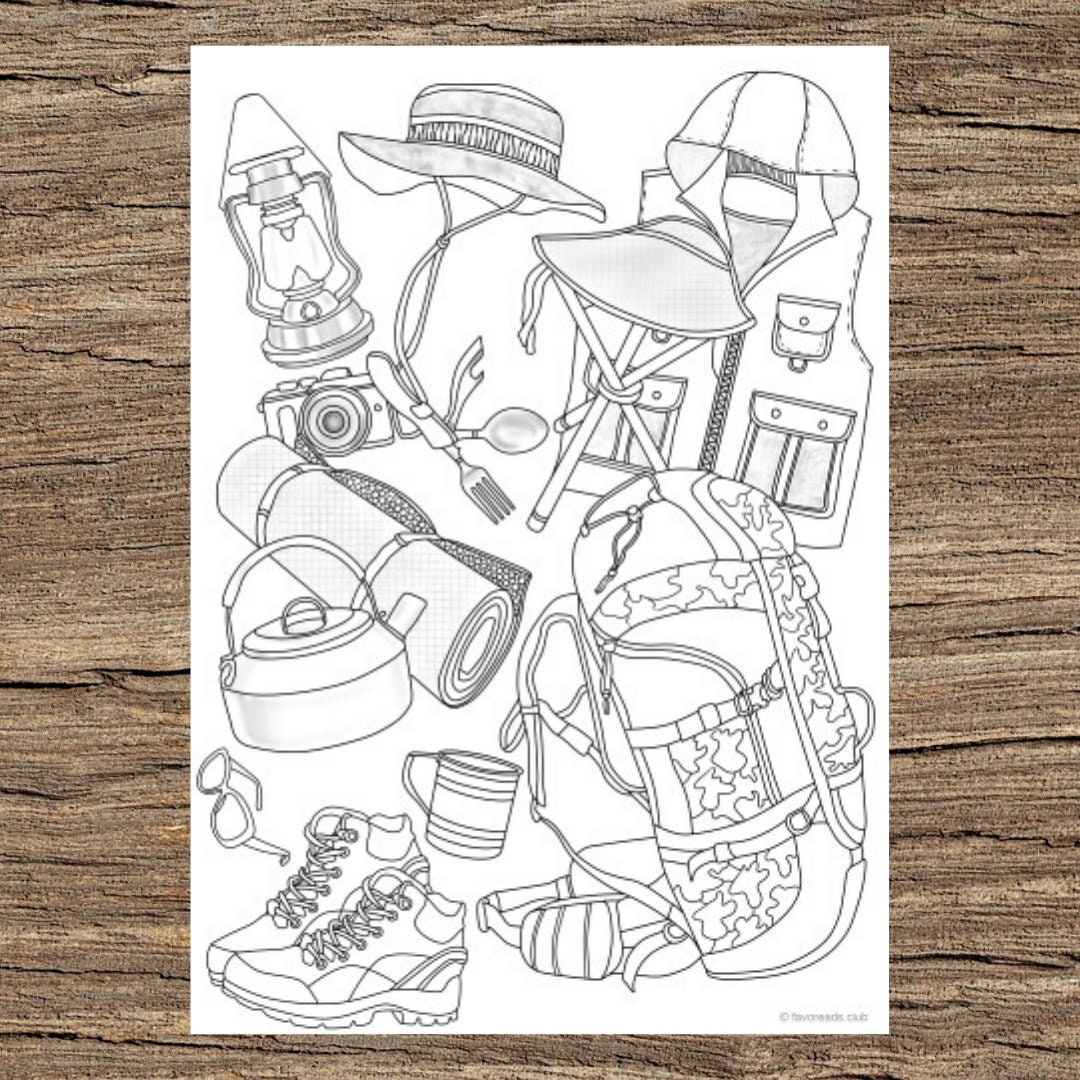 Traveling Printable Adult Coloring Page From Favoreads coloring Book ...