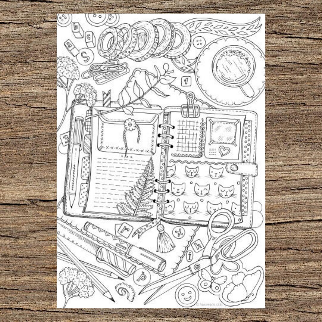 Notebook - Printable Adult Coloring Page From Favoreads (coloring Book ...