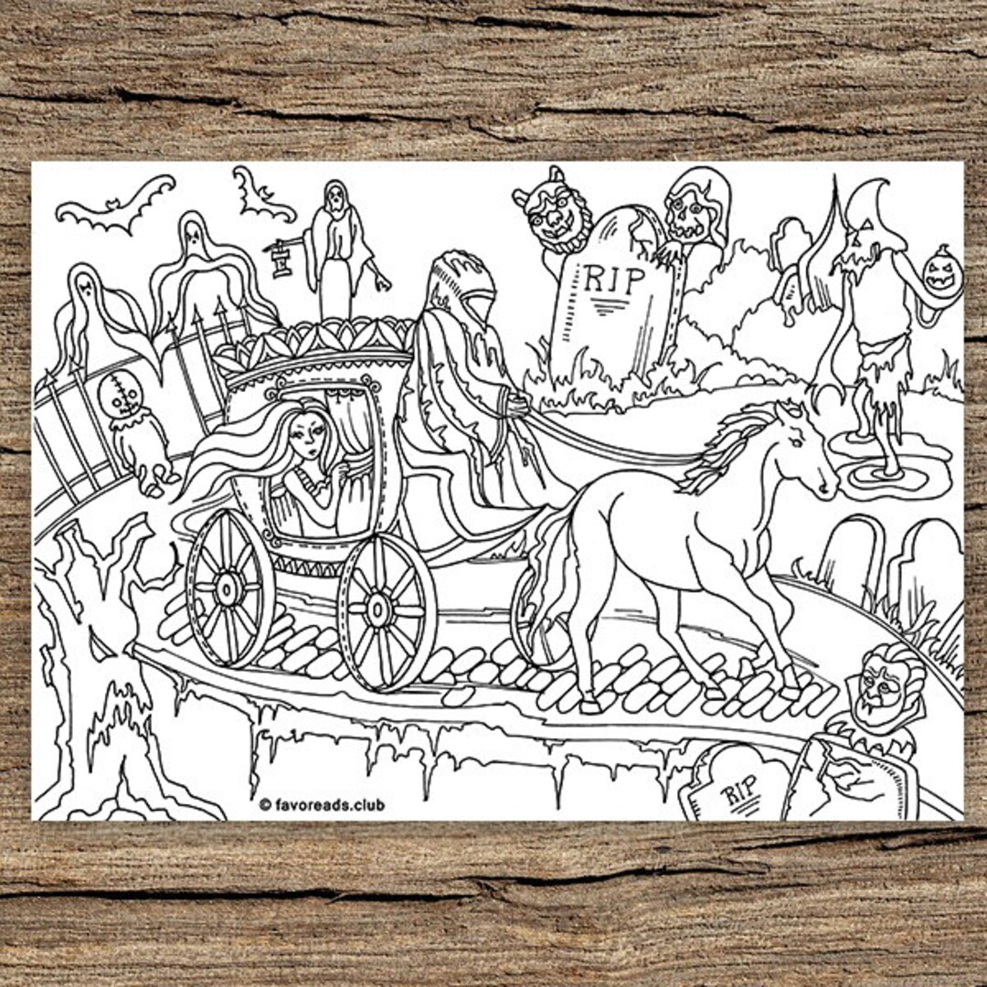 Hell of a Ride - Printable Adult Coloring Page From Favoreads (coloring ...