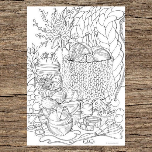 Witch Printable Adult Coloring Page From Favoreads coloring - Etsy