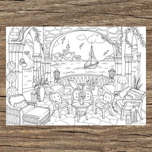 Weekend Printable Adult Coloring Page From Favoreads - Etsy