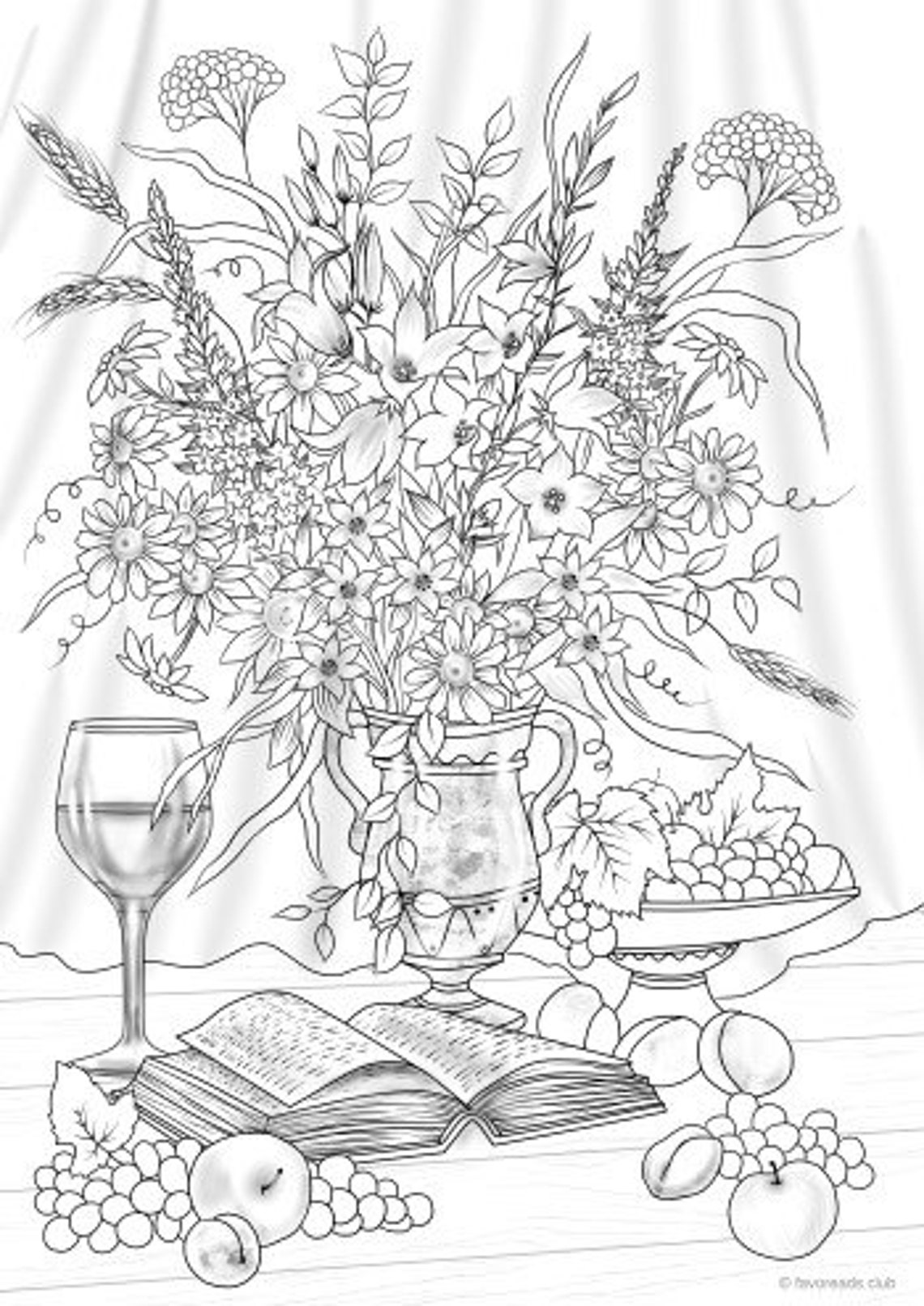 Time to Relax Printable Adult Coloring Page From Favoreads | Etsy