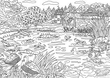Farm Life Bundle - 10 Printable Adult Coloring Pages From Favoreads ...