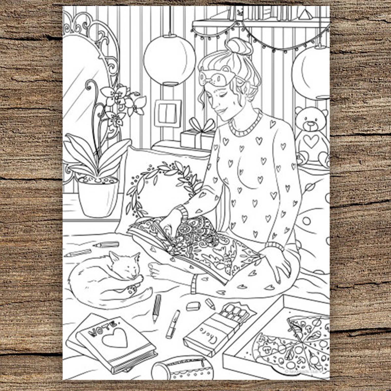 Favorite Hobby Printable Adult Coloring Page From Favoreads - Etsy