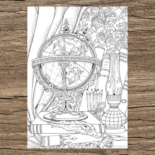 Mail Printable Adult Coloring Page From Favoreads coloring - Etsy