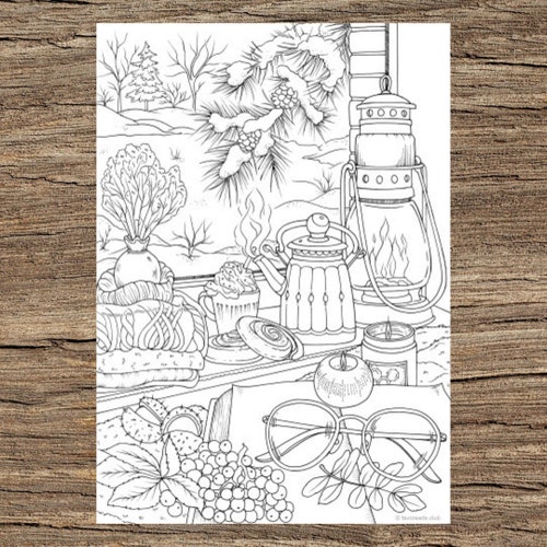 Perfect Day Printable Adult Coloring Page From Favoreads - Etsy