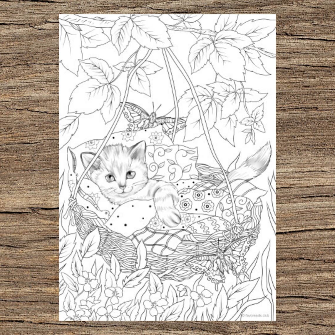 Cradle Printable Adult Coloring Page From Favoreads - Etsy