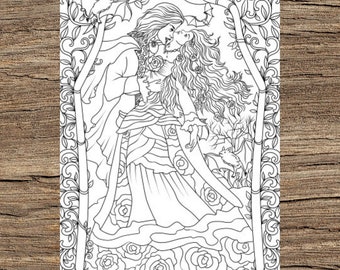 Magic Book Printable Adult Coloring Page From Favoreads coloring Book ...