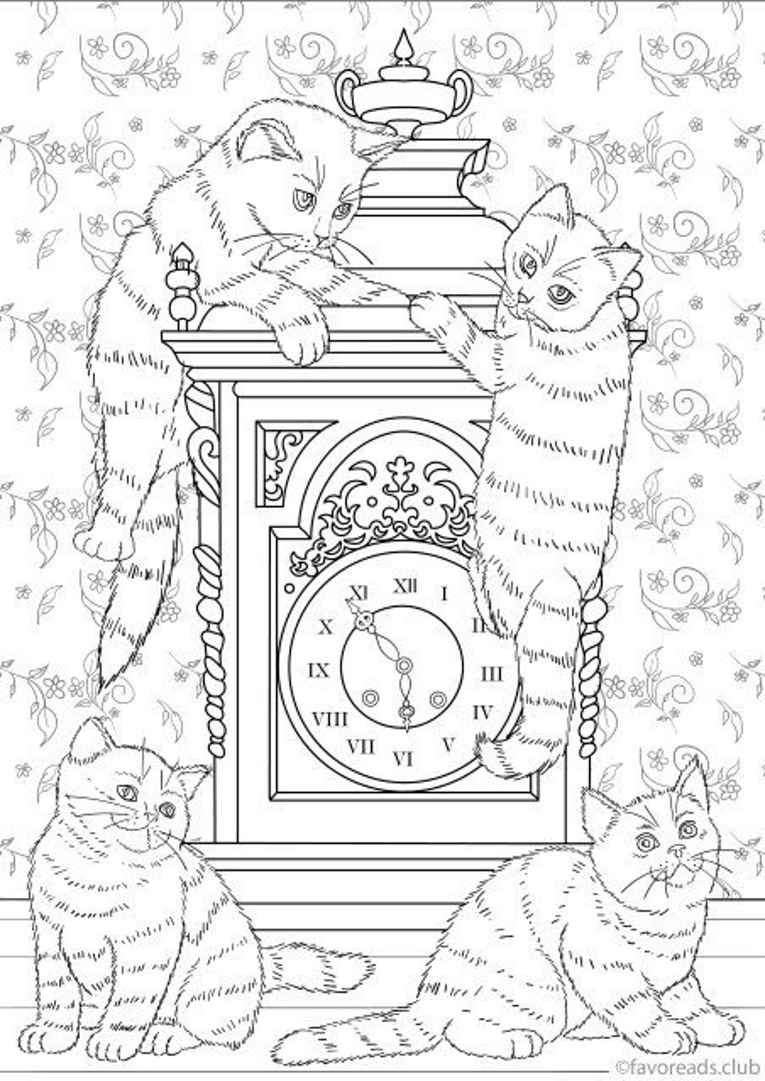 What Time is It? - Printable Adult Coloring Page From Favoreads ...