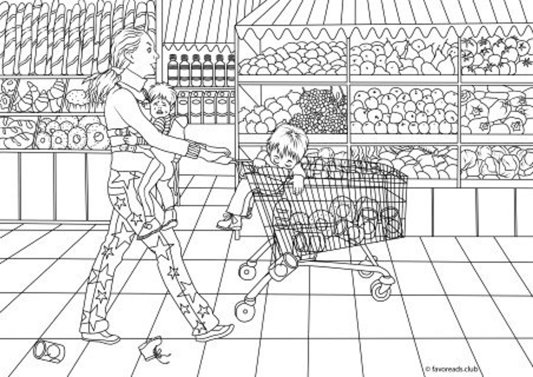 Coloring Pages Shopping Cart
