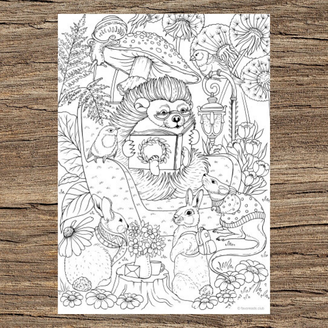 Story Teller - Printable Adult Coloring Page From Favoreads Coloring ...