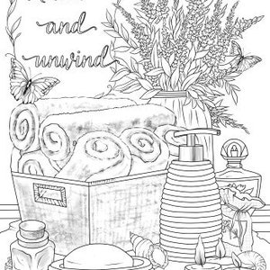 Unwind - Printable Adult Coloring Page From Favoreads (coloring Book ...