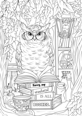 Weekend Printable Adult Coloring Page From Favoreads - Etsy