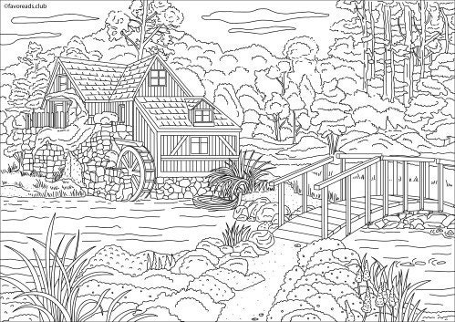 Beautiful Houses Bundle - 10 Printable Adult Coloring Pages From ...