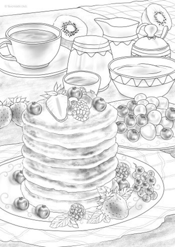 Pancakes Coloring Pages