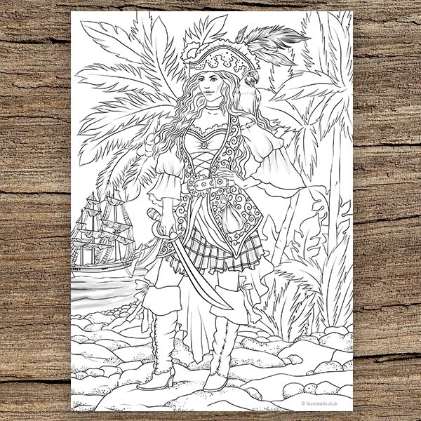 Female Pirate Coloring Pages