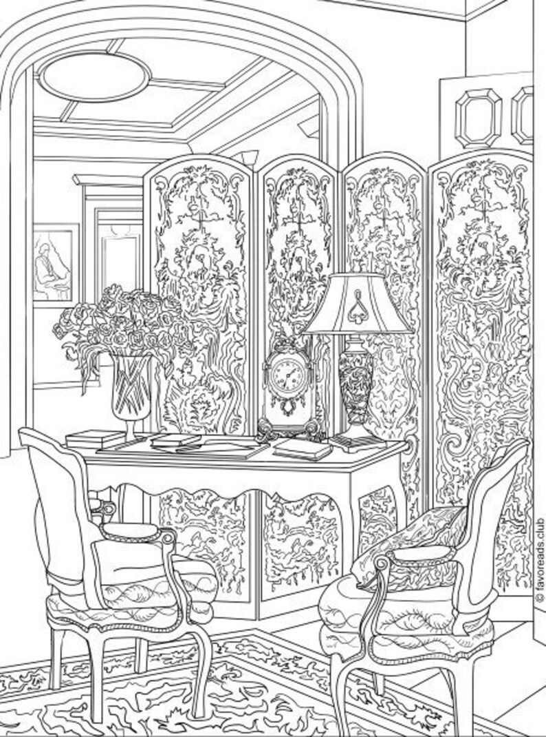 Boudoir Printable Adult Coloring Page From Favoreads coloring Book ...