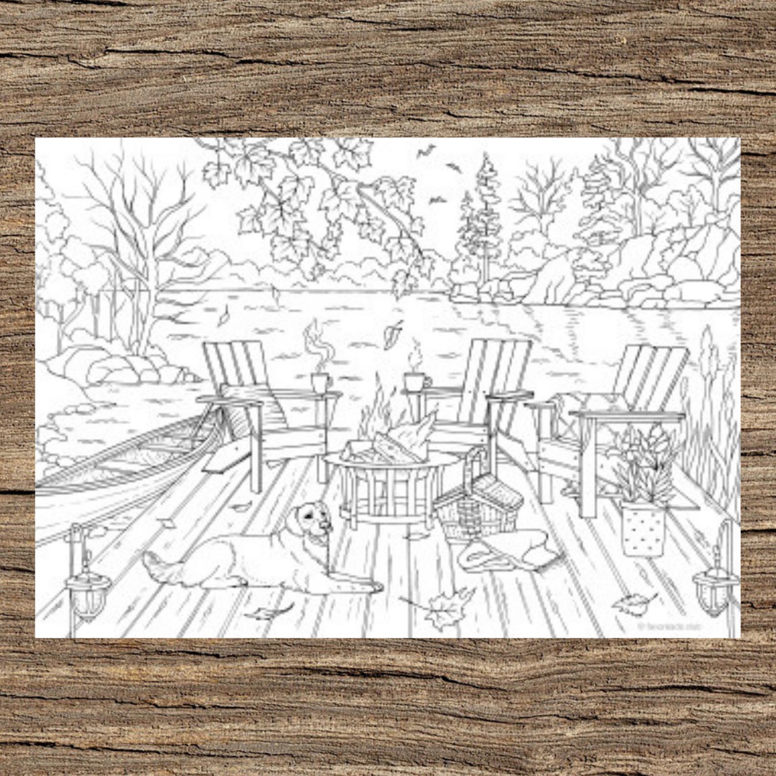 Cozy Place Printable Adult Coloring Page From Favoreads coloring Book ...