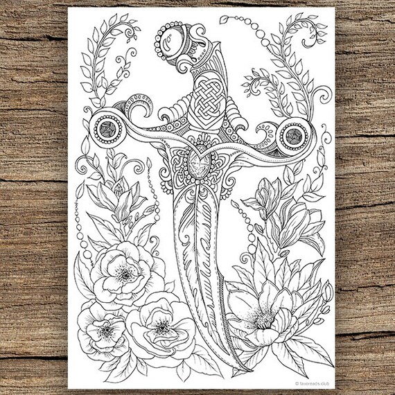 Knife Coloring Page
