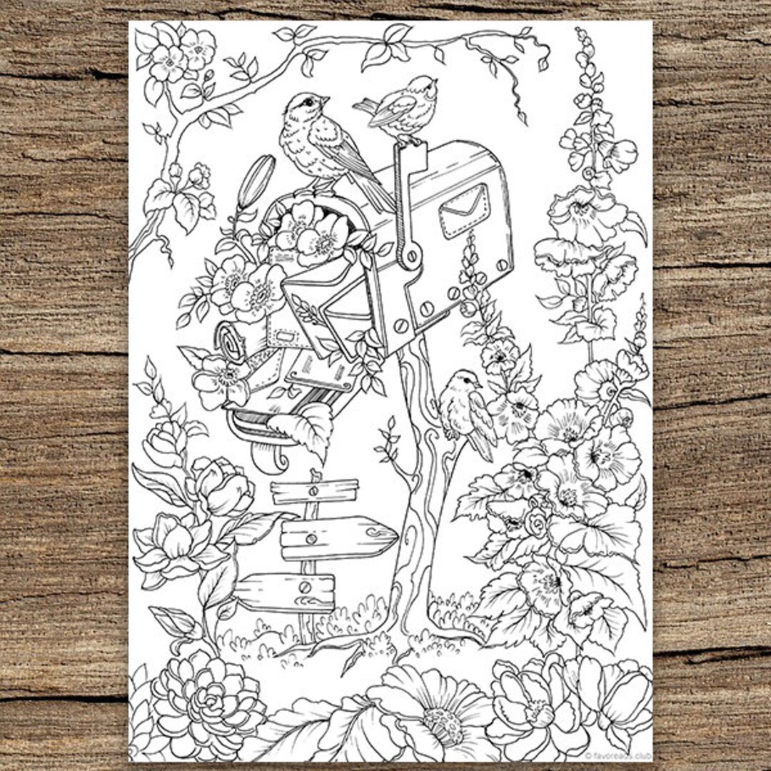 Mail - Printable Adult Coloring Page From Favoreads (coloring Book ...