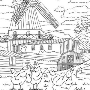 Farm Life Bundle - 10 Printable Adult Coloring Pages From Favoreads ...